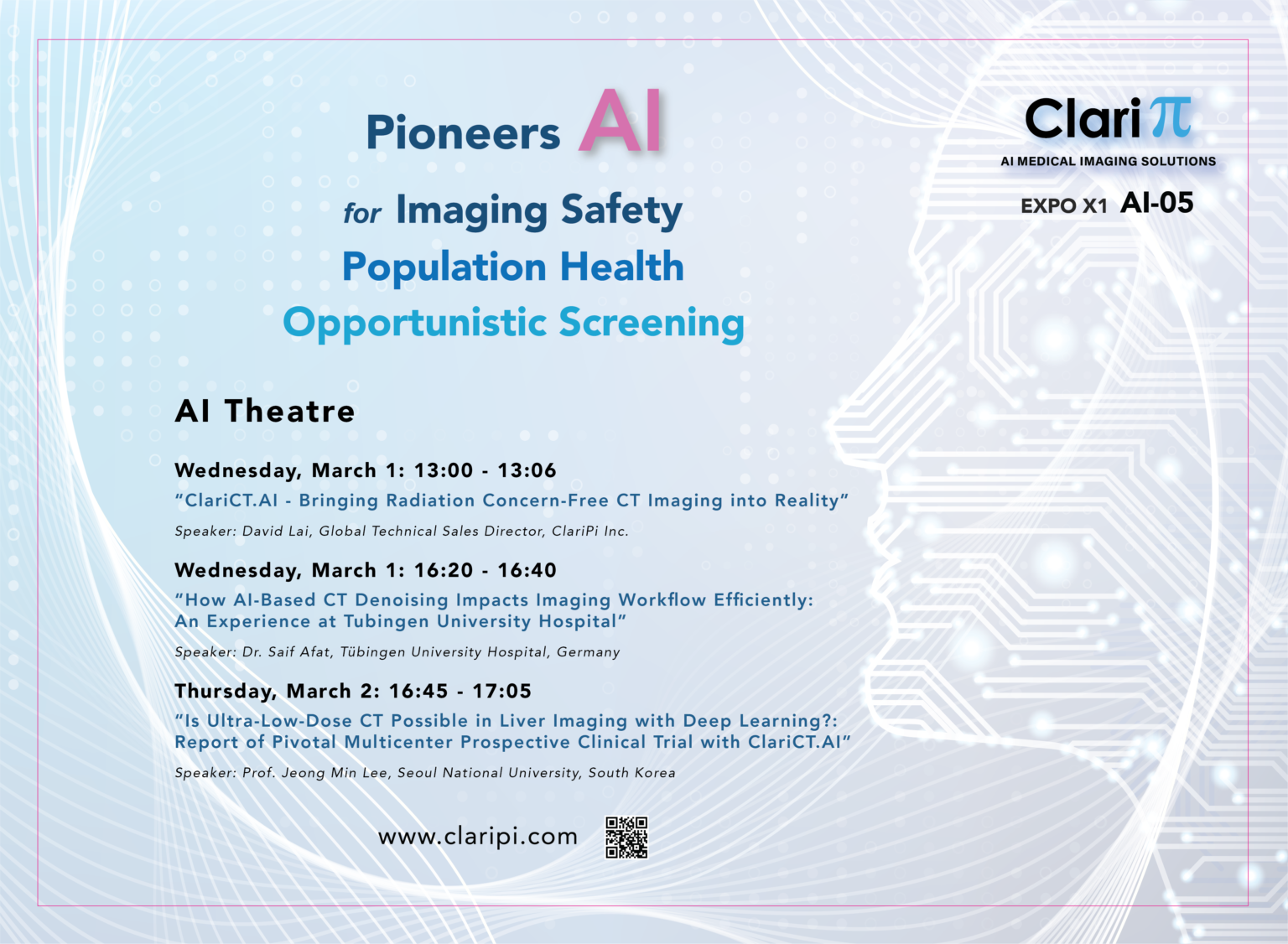 2023 ECR AI Theatre Presentation Schedule - claripi